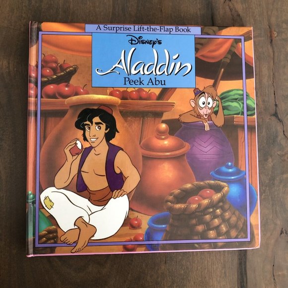 Disney | Toys | Vintage 993 Disneys Aladdin Lift The Flap Book | Poshmark